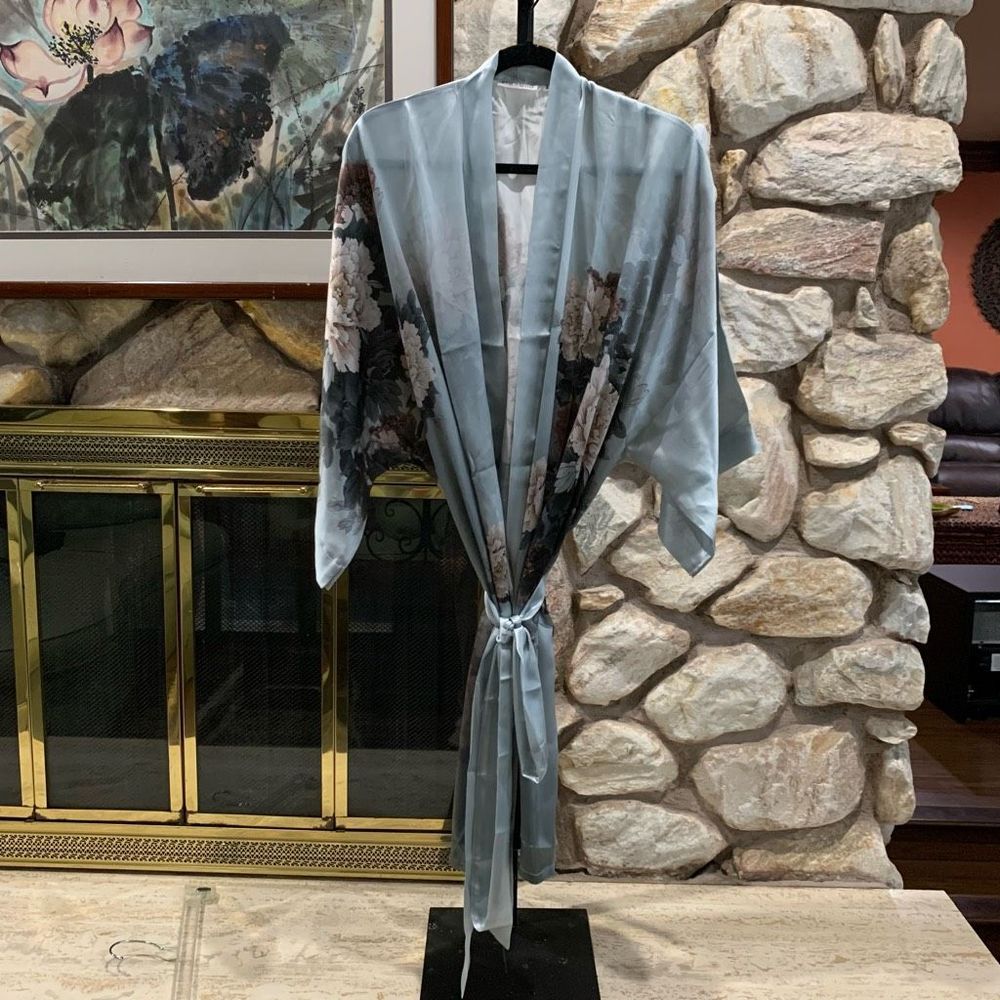 Kim + Ono Silk Robe - Gem